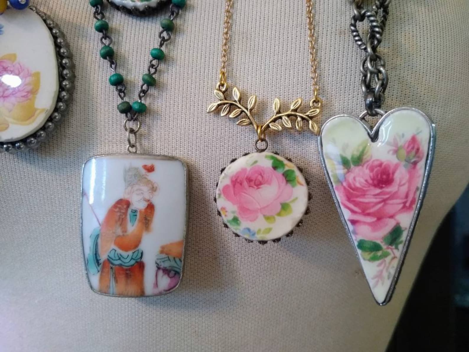 Broken China Jewelry Hand Cut Porcelain China Broken China | Etsy