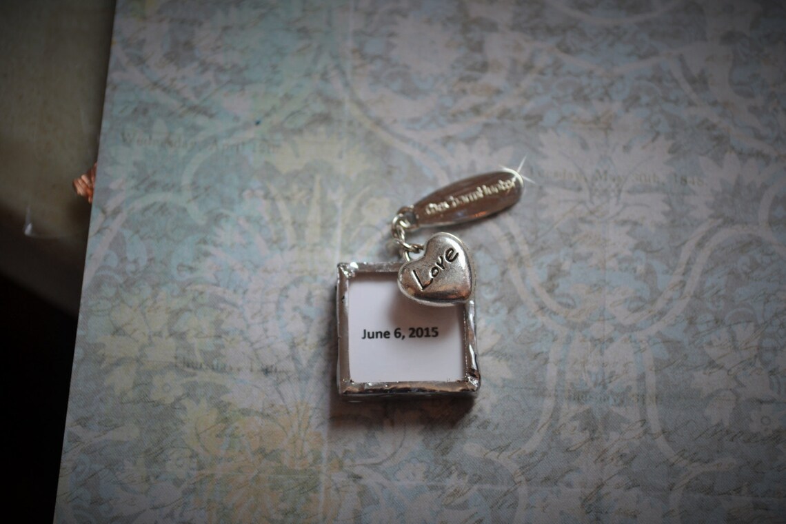 Custom Silver Soldered Photo Pendants, Wedding Charms, Wedding Bouquet ...