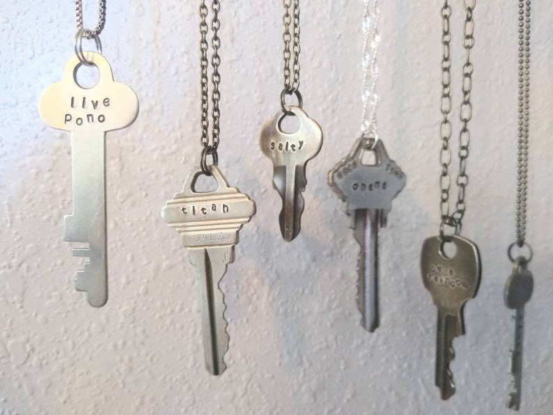 Keys, Engraved Keys, Stamped Keys, Giving Keys, Key Necklace, Custom ...