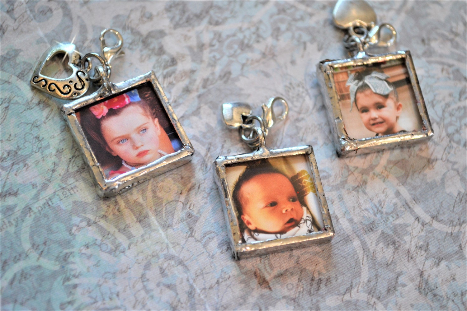 Soldered Photo Charms Sterling Silver Charms Silver Soldered - Etsy