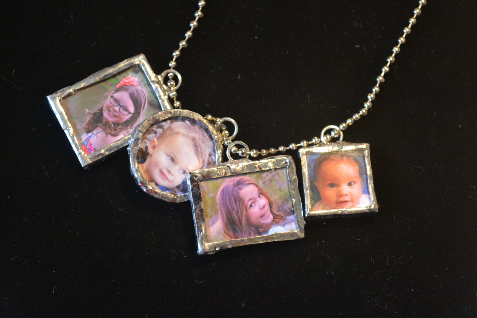 Silver Soldered Charms, Soldered Photo Charm Pendant Necklace, Wedding ...