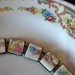 Broken China Shard Bracelet, Broken China Jewelry, Fine Bone China ...
