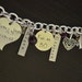 Charm Bracelet Stamped Tag Charms Hand Stamped Bracelet - Etsy