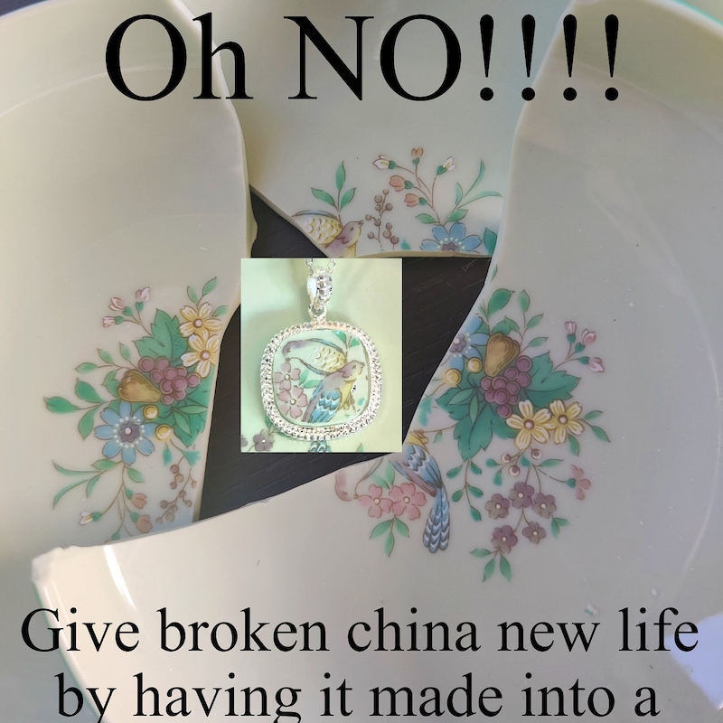Broken China Pendant - Etsy