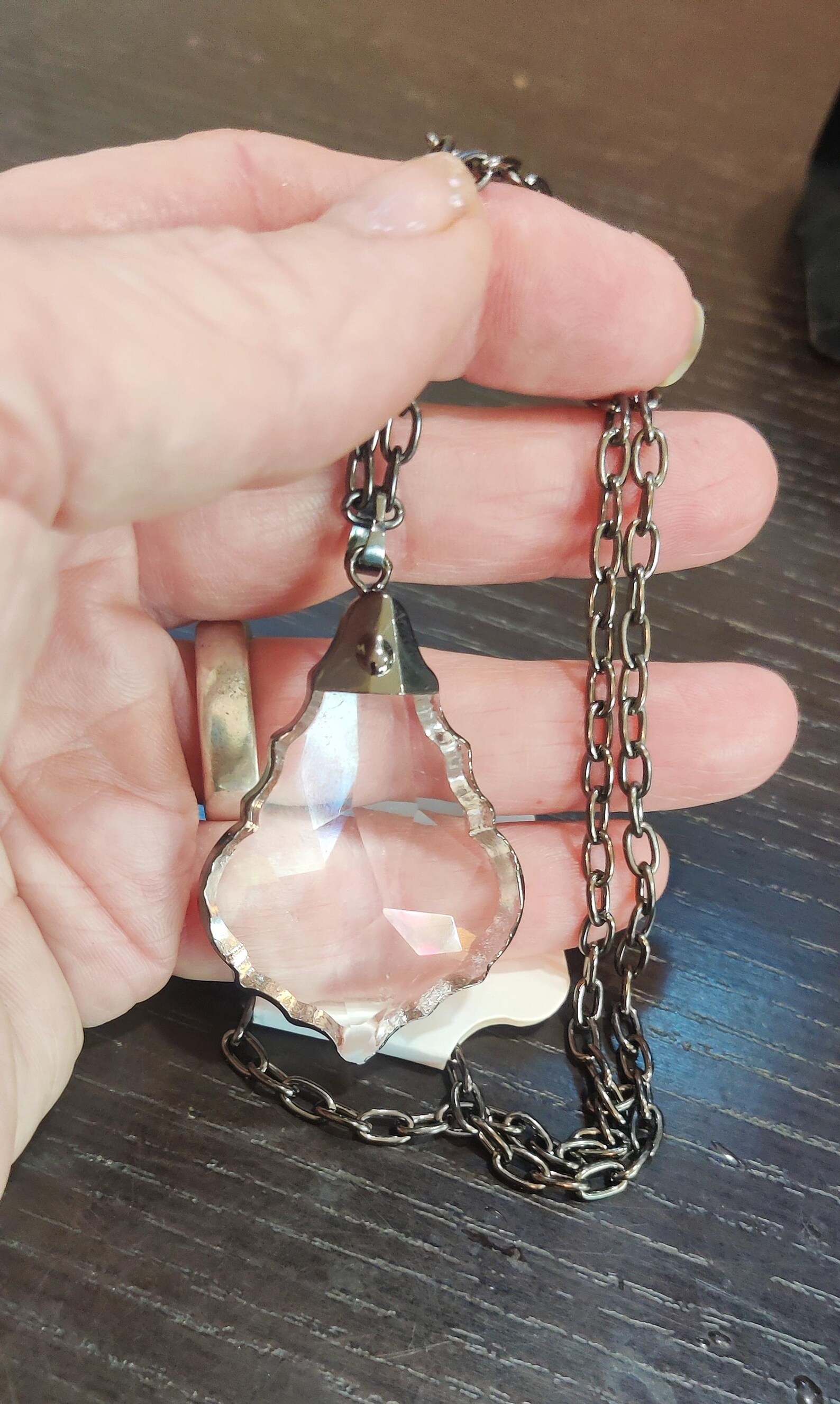 Whimsigoth Steampunk Soldered Glass & Gunmetal Pendant, Bohemian ...