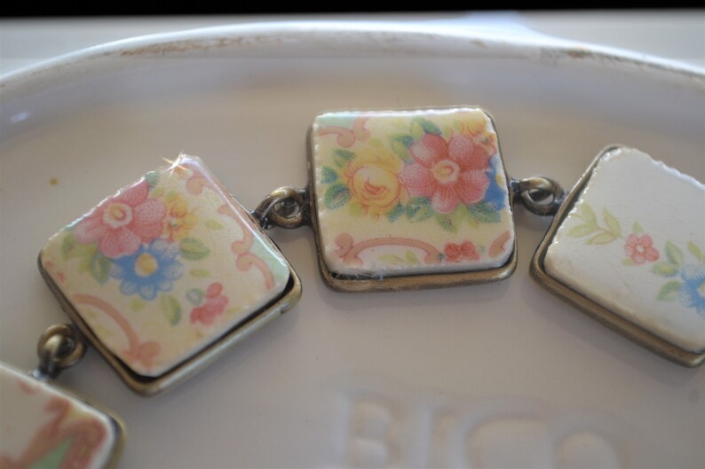 Broken China Jewelry, Broken China Bracelet, China Shard Bracelet ...
