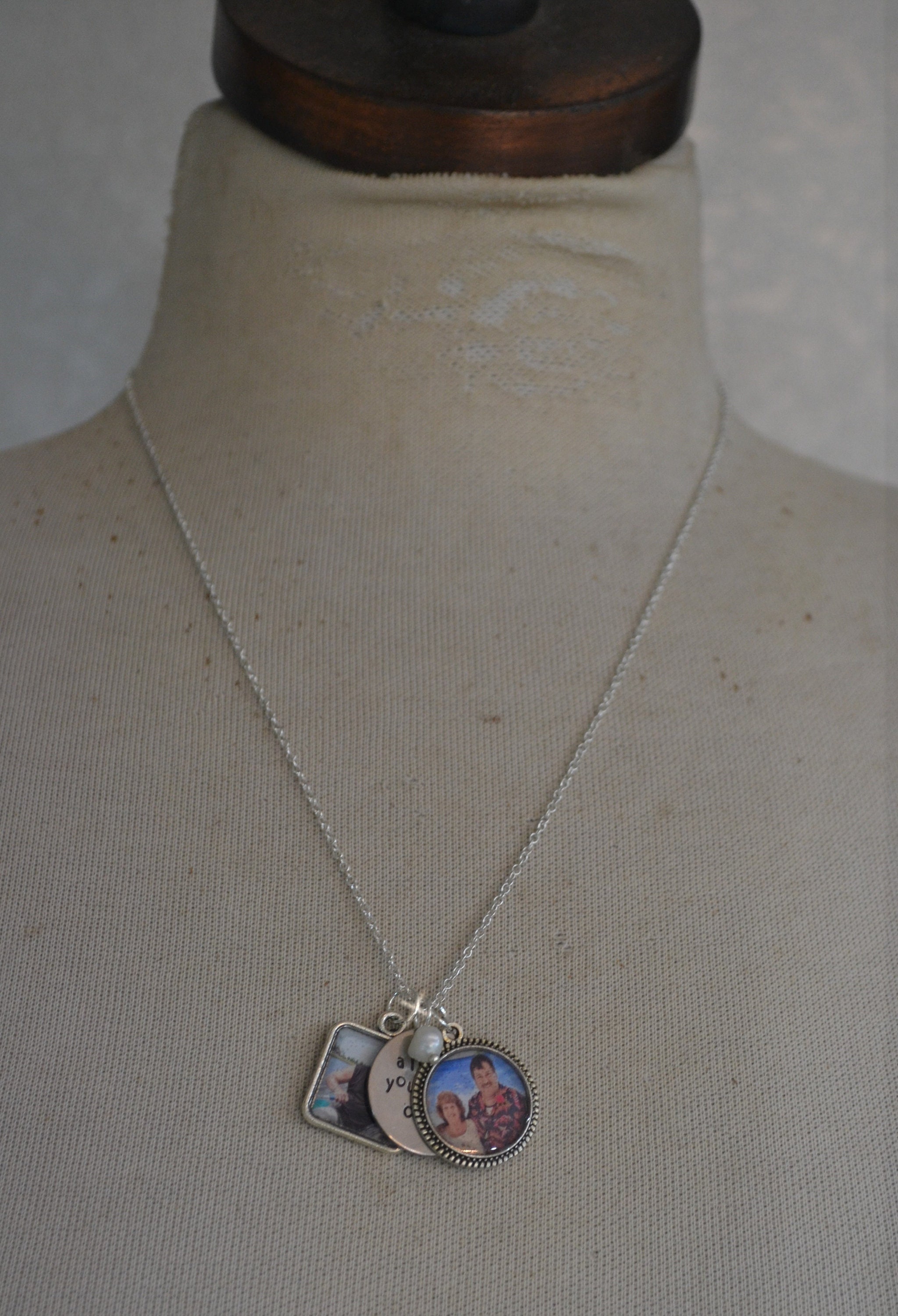 Loss of Spouse Mourning Gift Photo Charms Silver Disc | Etsy