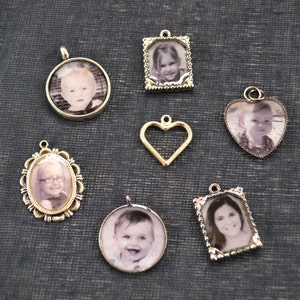 CUSTOM Photo Charms, Made to Order, Personalized Charms, Photo Jewelry ...