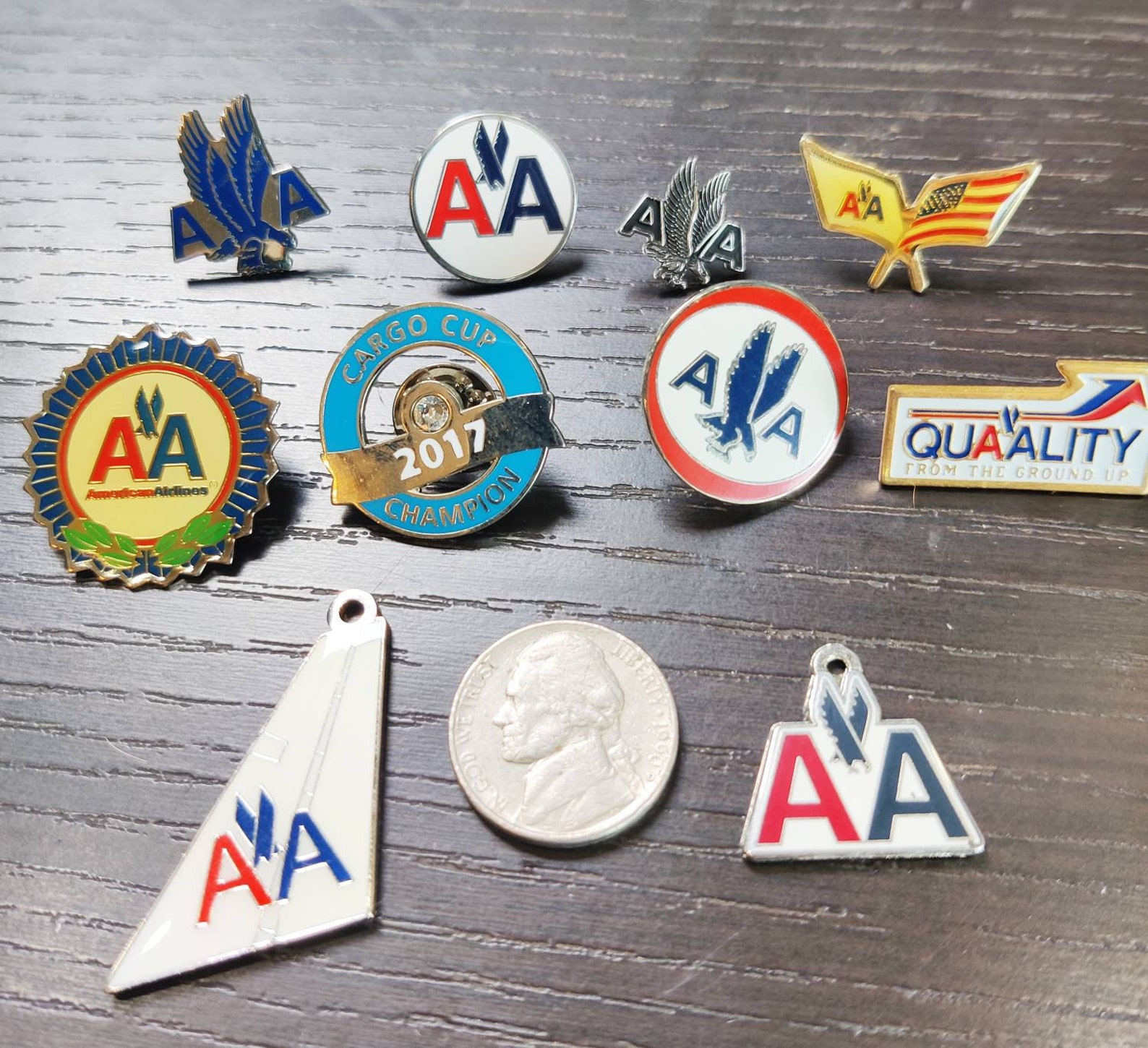 American Airlines Service Pins, Years of Service Pin, Legacy American ...