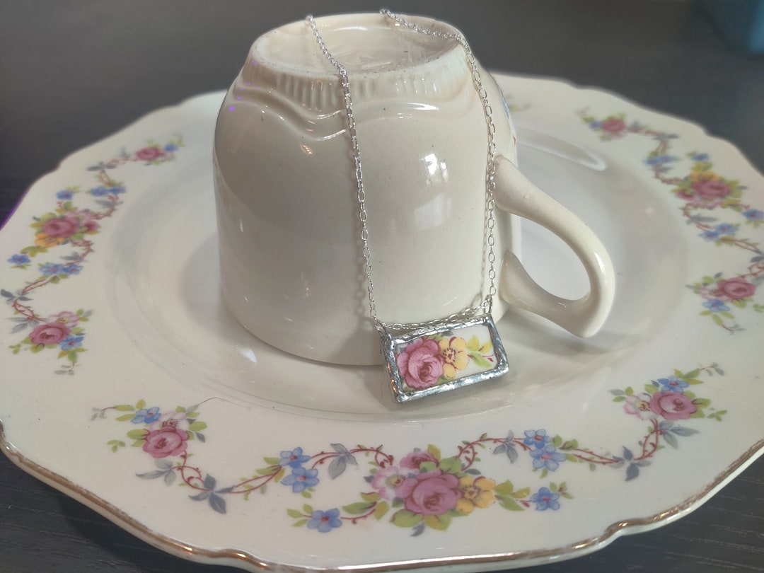 Broken Pottery, Recycled Broken China Plate, Broken Porcelain Mosaic ...