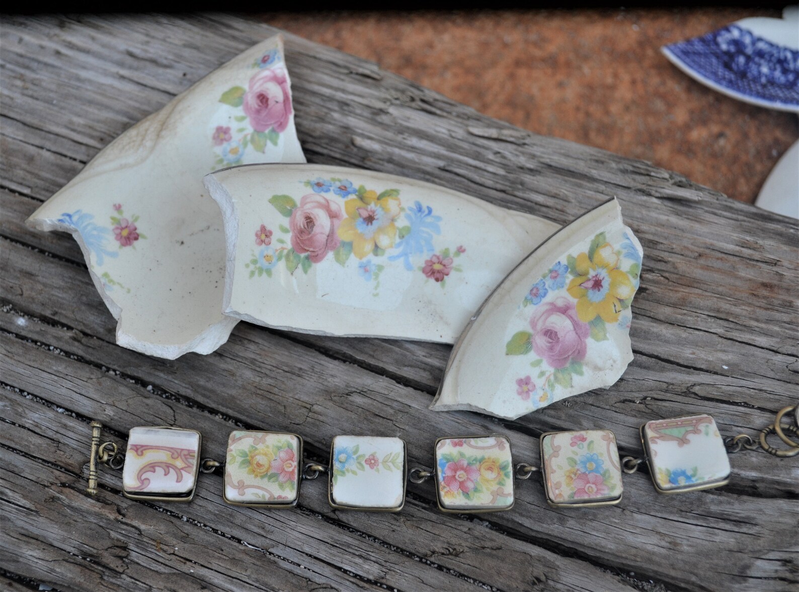 Broken China Jewelry, Broken China Bracelet, China Shard Bracelet ...