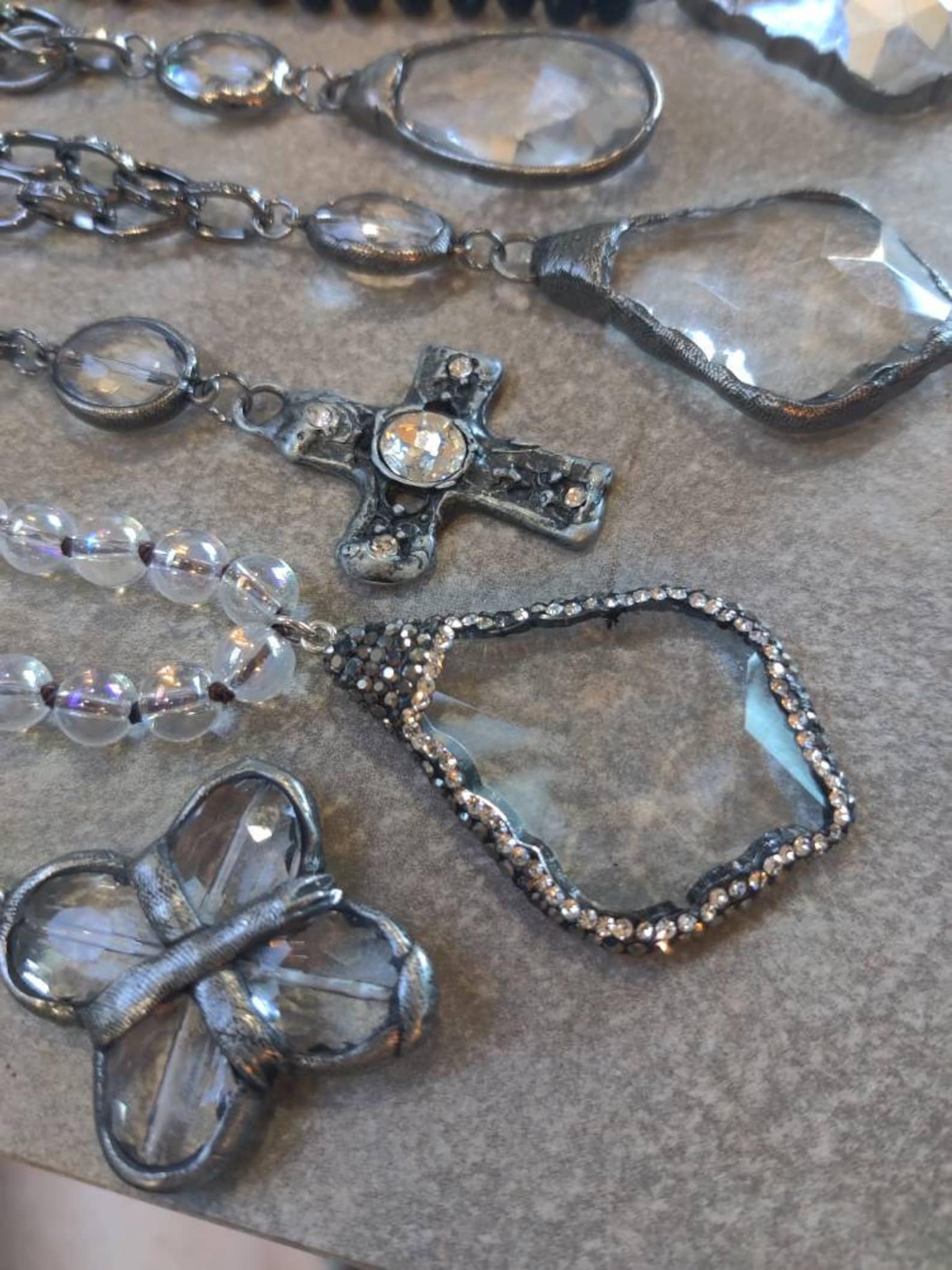 Whimsigoth Steampunk Soldered Glass & Gunmetal Pendant, Bohemian ...