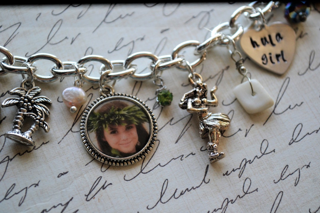 Hula Girl, Hula Bracelet, Keiki Hula, Girl's Charm Bracelet, Hawaiiana ...