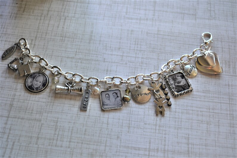 Graduation Charm Bracelet, College Graduation Gift for Her, Graduation ...