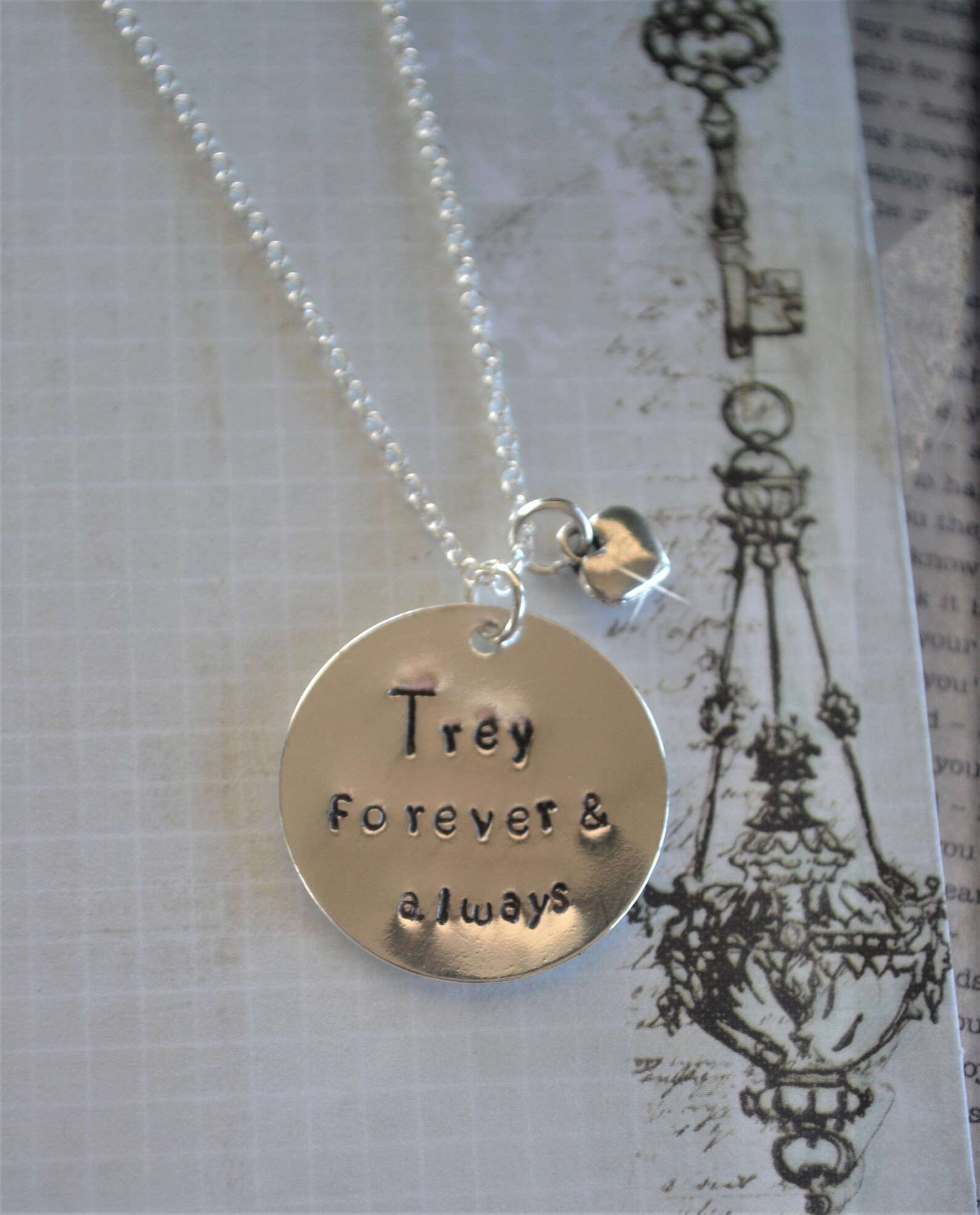 Charm Necklace, Hand Stamped Charms, Handmade Metal Jewelry, Memorial ...