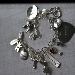 Charm Bracelet, Heart Necklace, Heart Ring, Heart Charm, Monogram ...