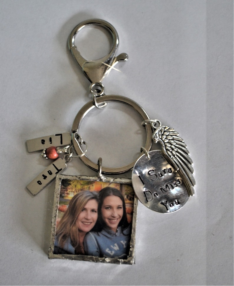Memorial Keychain, Custom Photo in Memory Gift, in Memory of Loss of ...