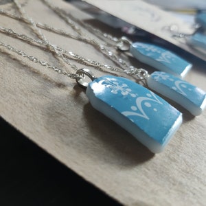 Vintage Pyrex Bowl, Recycled Broken Dish, Broken China Jewelry Pendant ...