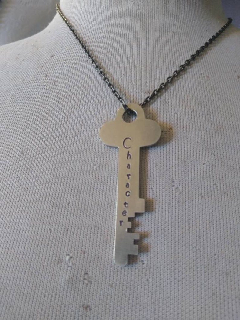 Key Necklace Engraved Keys Custom Keys Personalized Key | Etsy