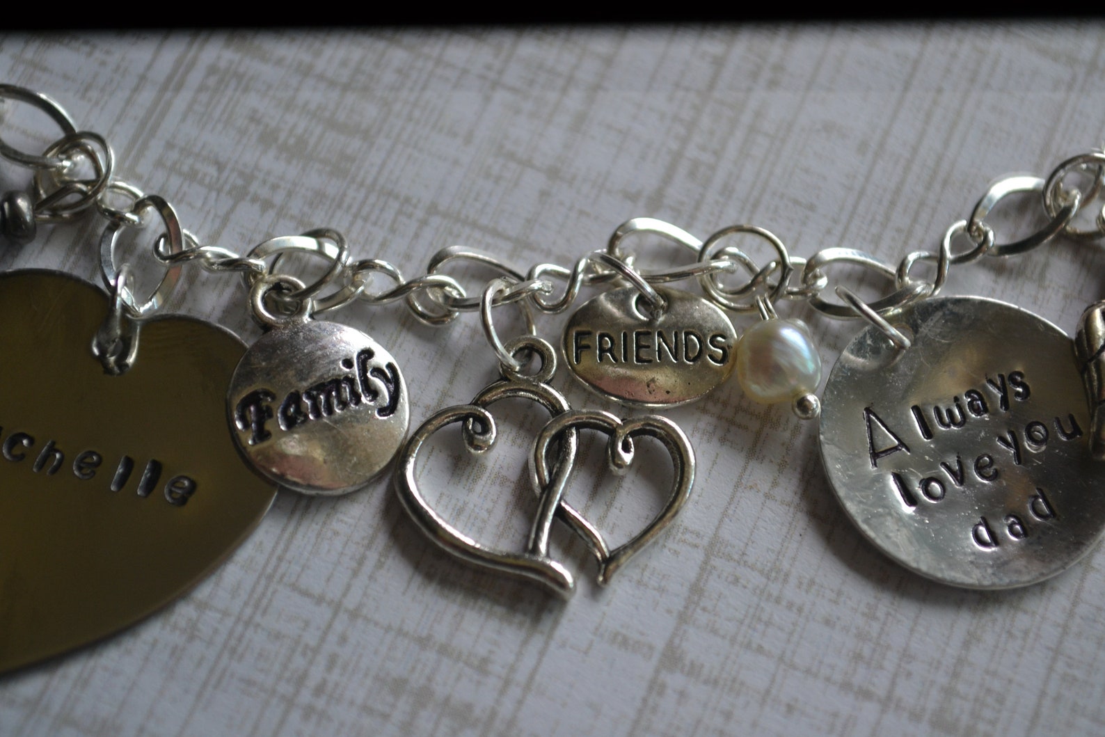 Charm Bracelet Heart Necklace Heart Ring Heart Charm | Etsy