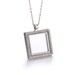 Square Glass Photo Frame Memory Locket, Floating Open Locket ...