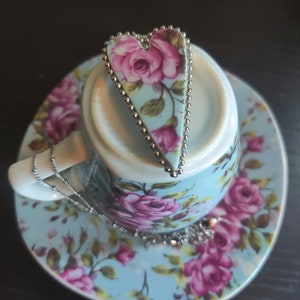 Vintage Porcelain Tea Set, Rose Pendant Bracelet, Chaney Sea Glass ...