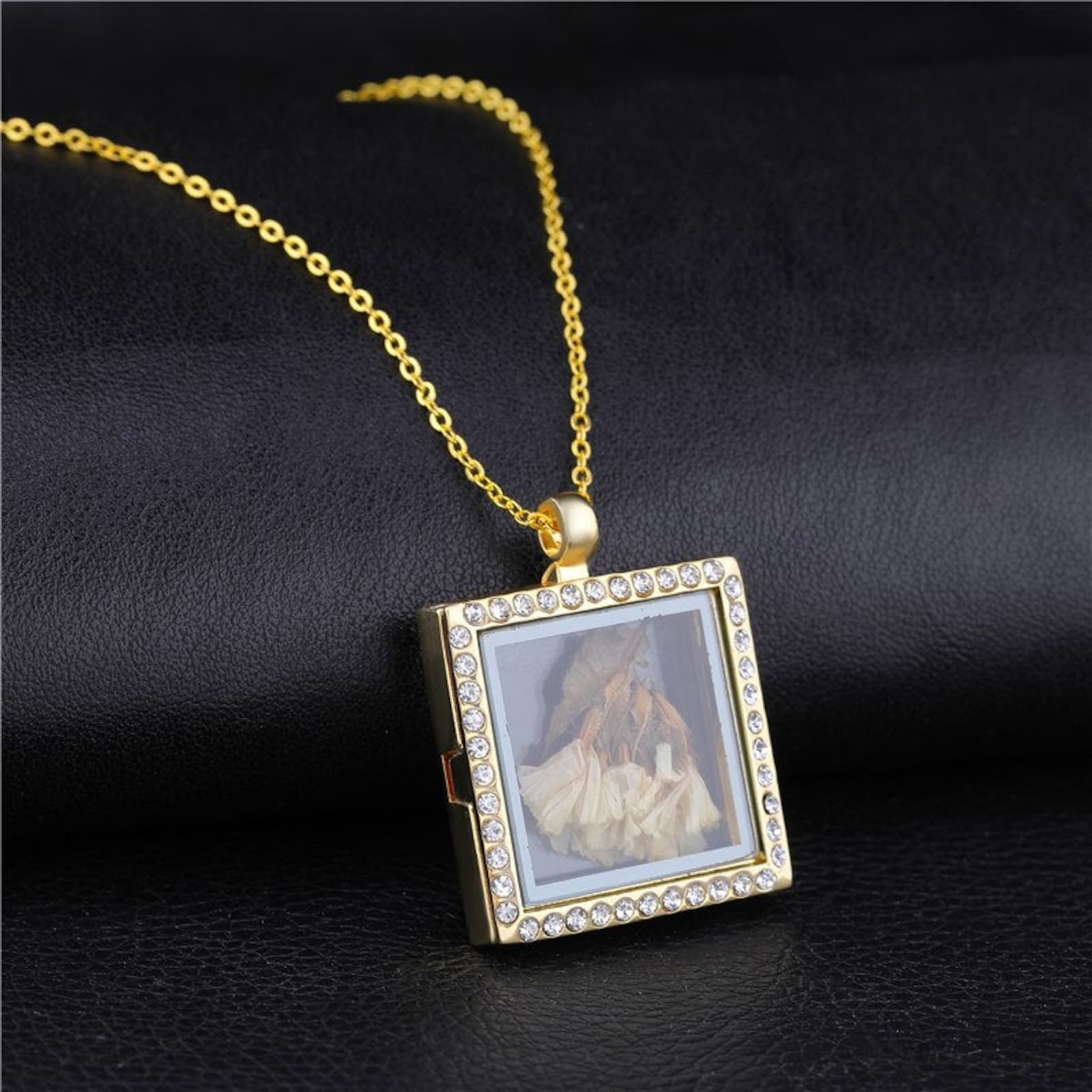 Glass Photo Frame Memory Locket Floating Glass Frame Locket - Etsy