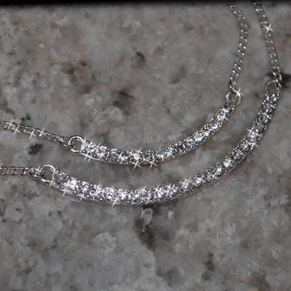 Rhinestone Necklace - Etsy
