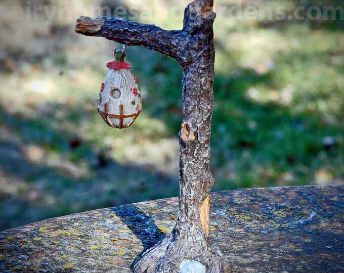Woodland Post With Flower Birdhouse - Fairy Garden Supply - Fairy ...