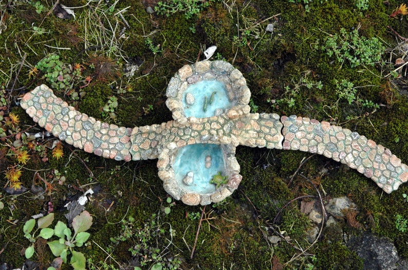 Woodland Knoll Pond With Stone Bridge Fairy Garden Supply | Etsy