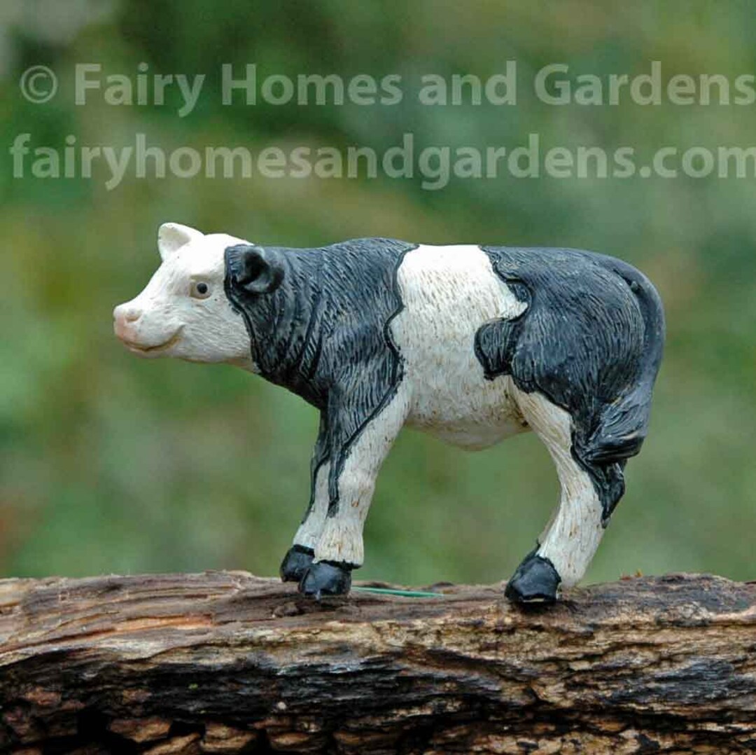 Miniature Calf - Fairy Garden Supply - Baby Cow Figurine - Farm and ...