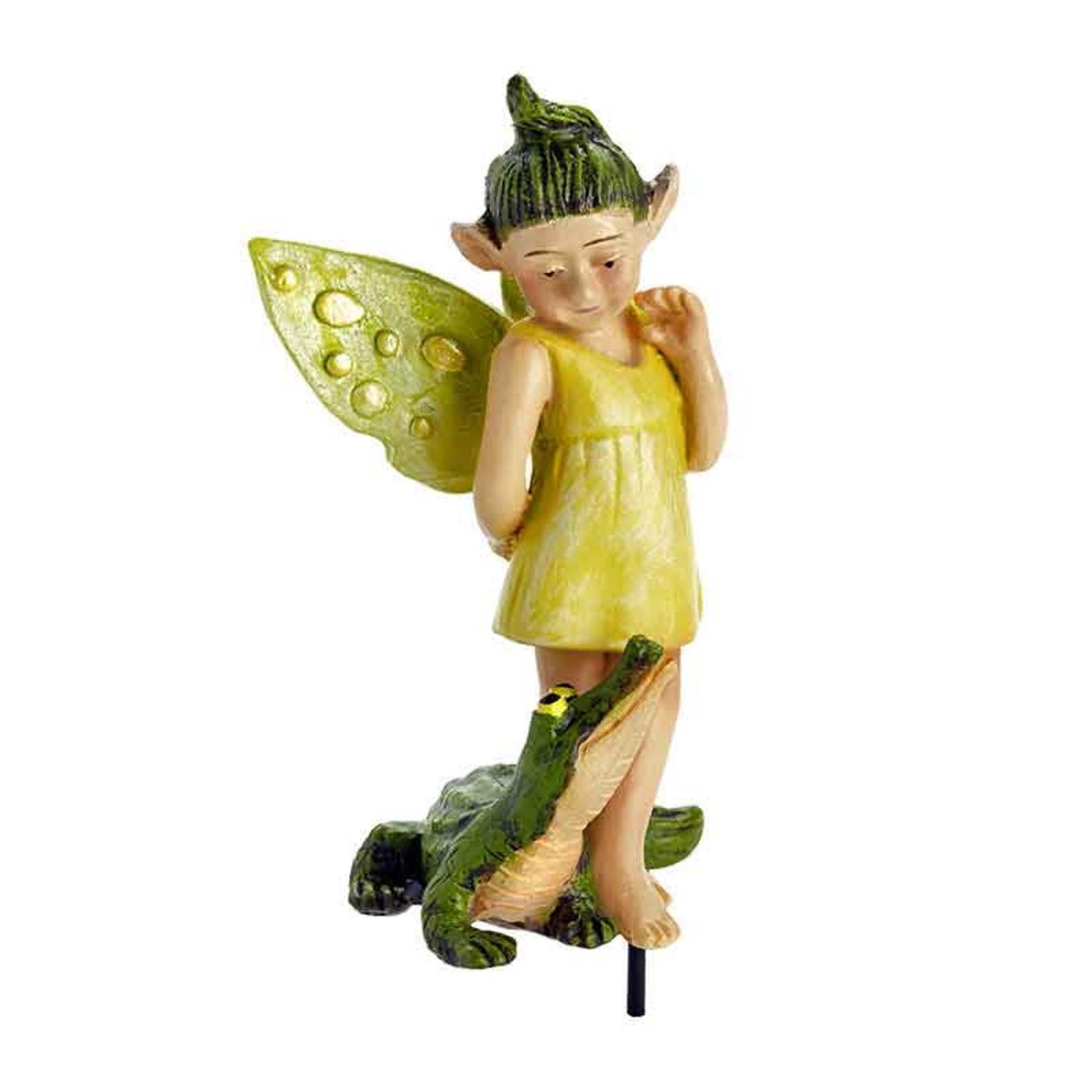 Fairy 'gretty' and Gator - Swamp Fairy Figurine - Fairy Garden Supply ...