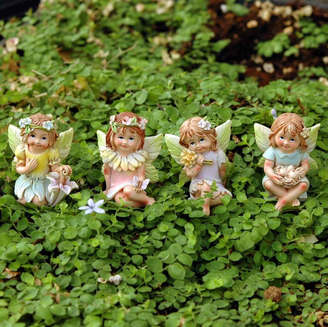 Fairies - Miniature Spring Fairies - Faery - Fairy Garden Accessories ...