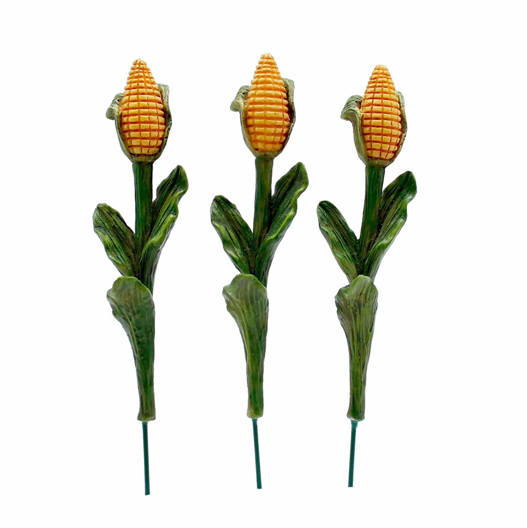 Miniature Stalks of Corn Set of Three - Woodland Knoll Fairy Garden ...