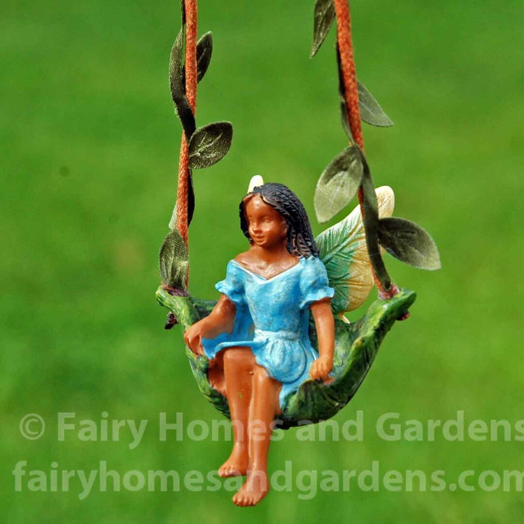 Swinging Fairy of Color Swinging African American Fairy Swinging Black ...