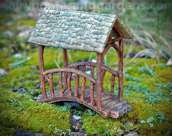 Woodland Knoll Covered Fairy Garden Bridge Fairy Garden - Etsy