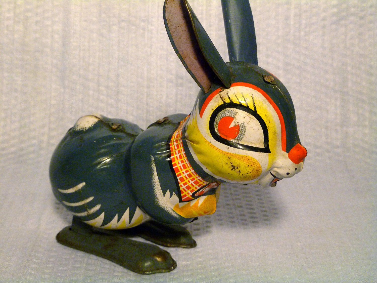 Vintage 1950s Tin Litho Jumping Rabbit Wind-Up Toy | Etsy