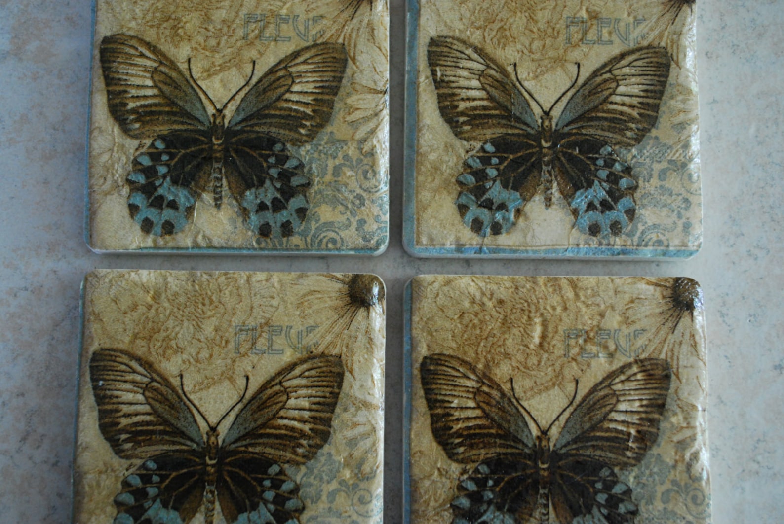 BUTTERFLYS BUGS WINGS Textured Custom Made Ceramic Tile - Etsy