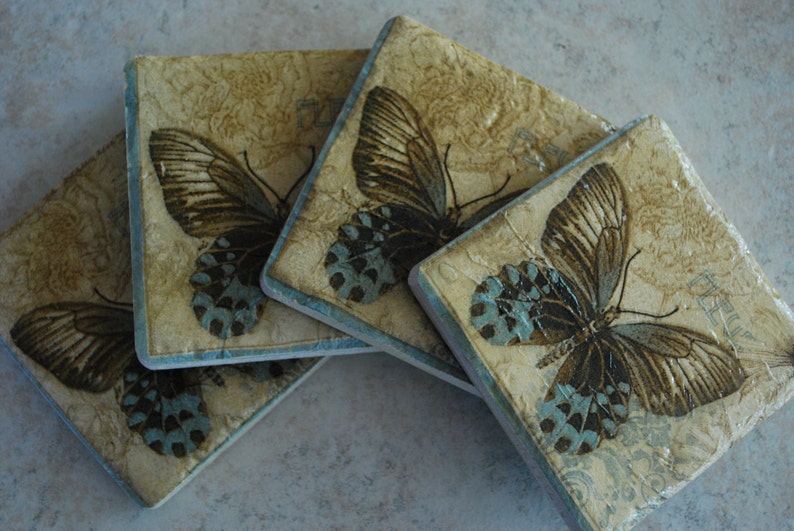 BUTTERFLYS BUGS WINGS Textured Custom Made Ceramic Tile - Etsy