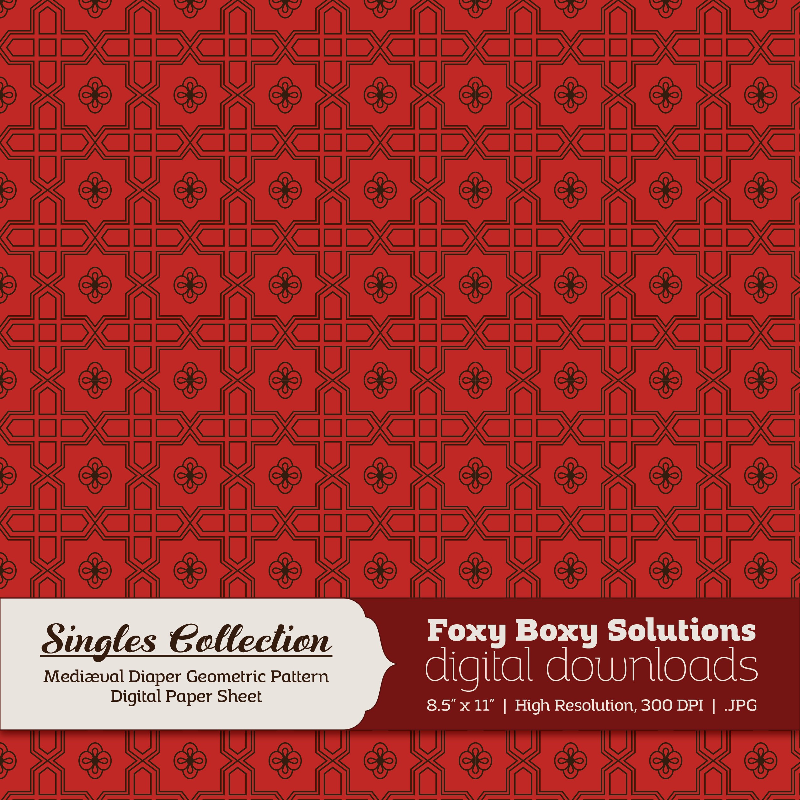 Medieval Diaper Geometric Pattern Printable Digital Paper - Etsy