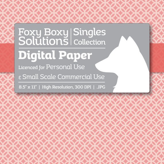 Moroccan Digital Paper Single Sheet in Pink and Light Pink | Etsy