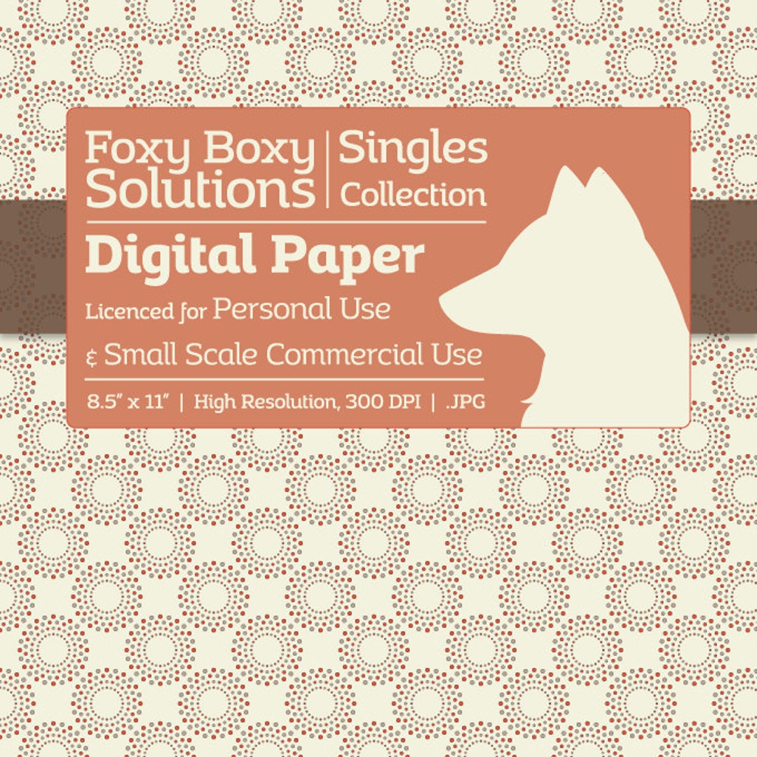 Instant Download Red Dotted Circle Pattern Printable Digital Paper for ...