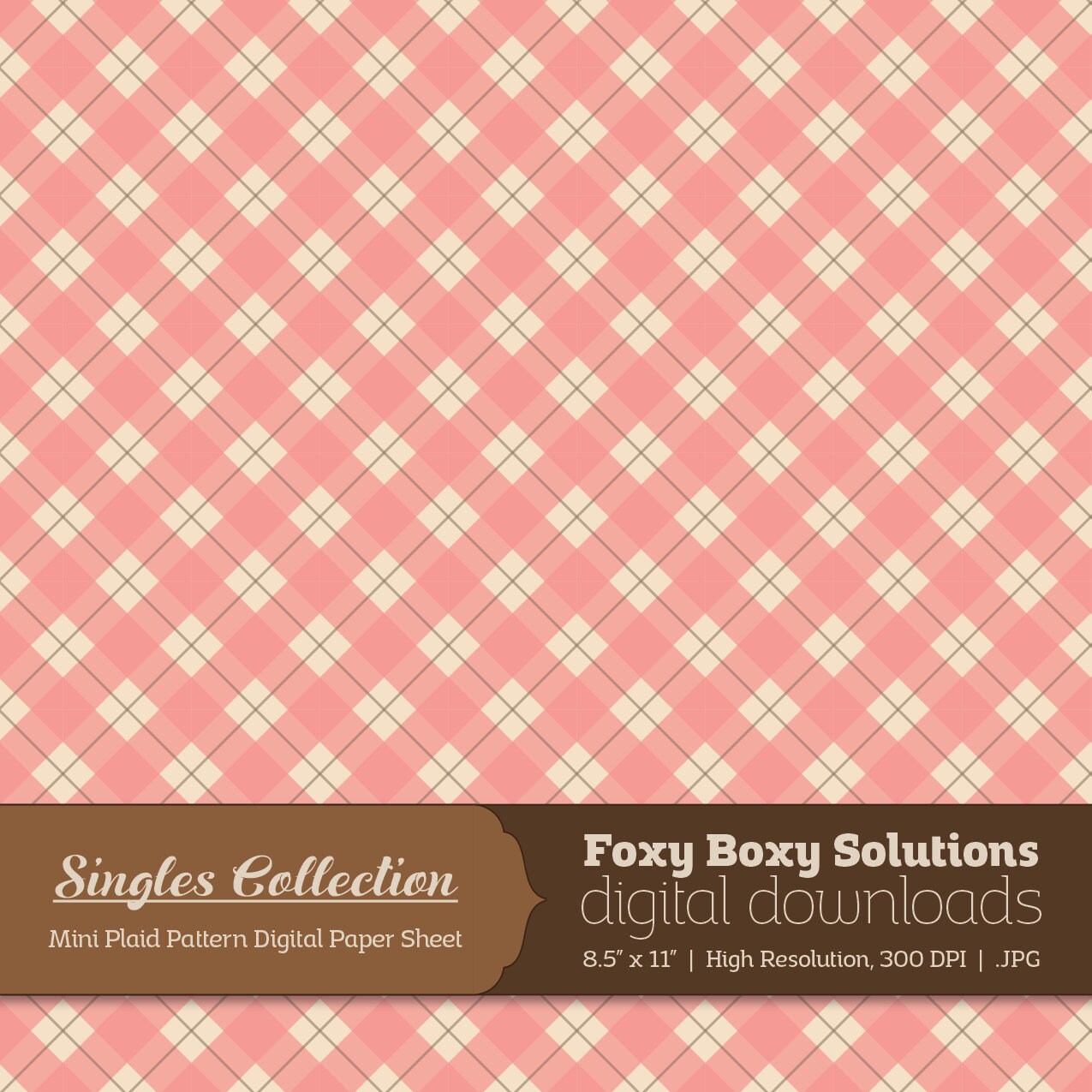 Pink And Brown Plaid Background