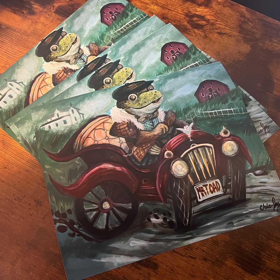 Mr. Toad Driving 8x10 PRINT - Etsy