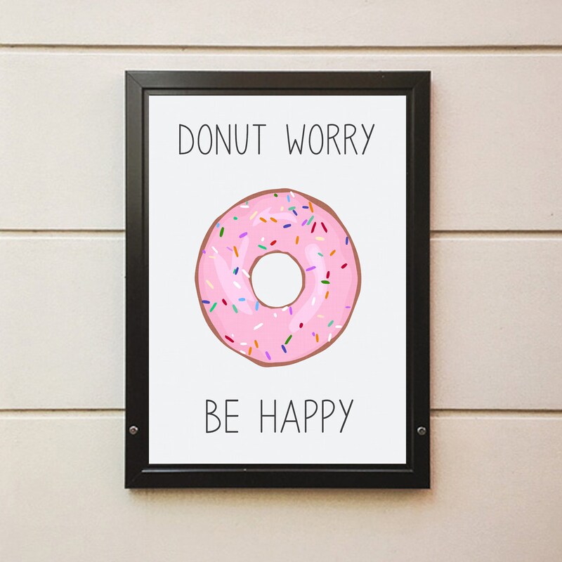 Donut Worry Be Happy - Etsy