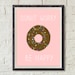 Donut Worry Be Happy Fun Digital Art Kitchen Printable in - Etsy