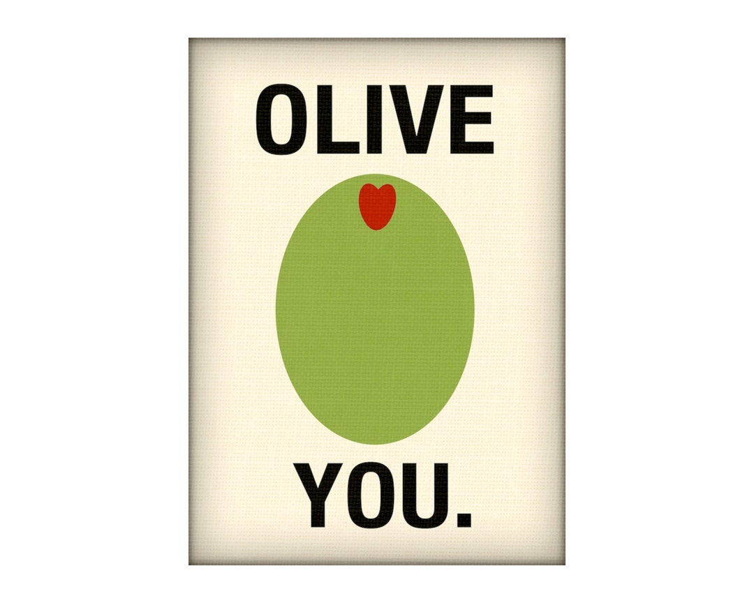 Olive You Printable Instant Download 5x7 and 8x10 - Etsy
