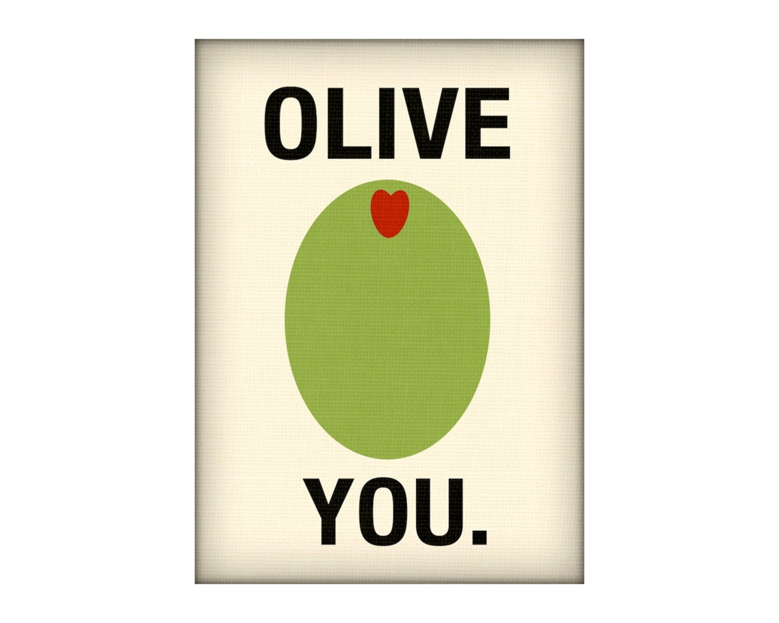 Olive You Printable - Instant Download 5x7 and 8x10 - Etsy