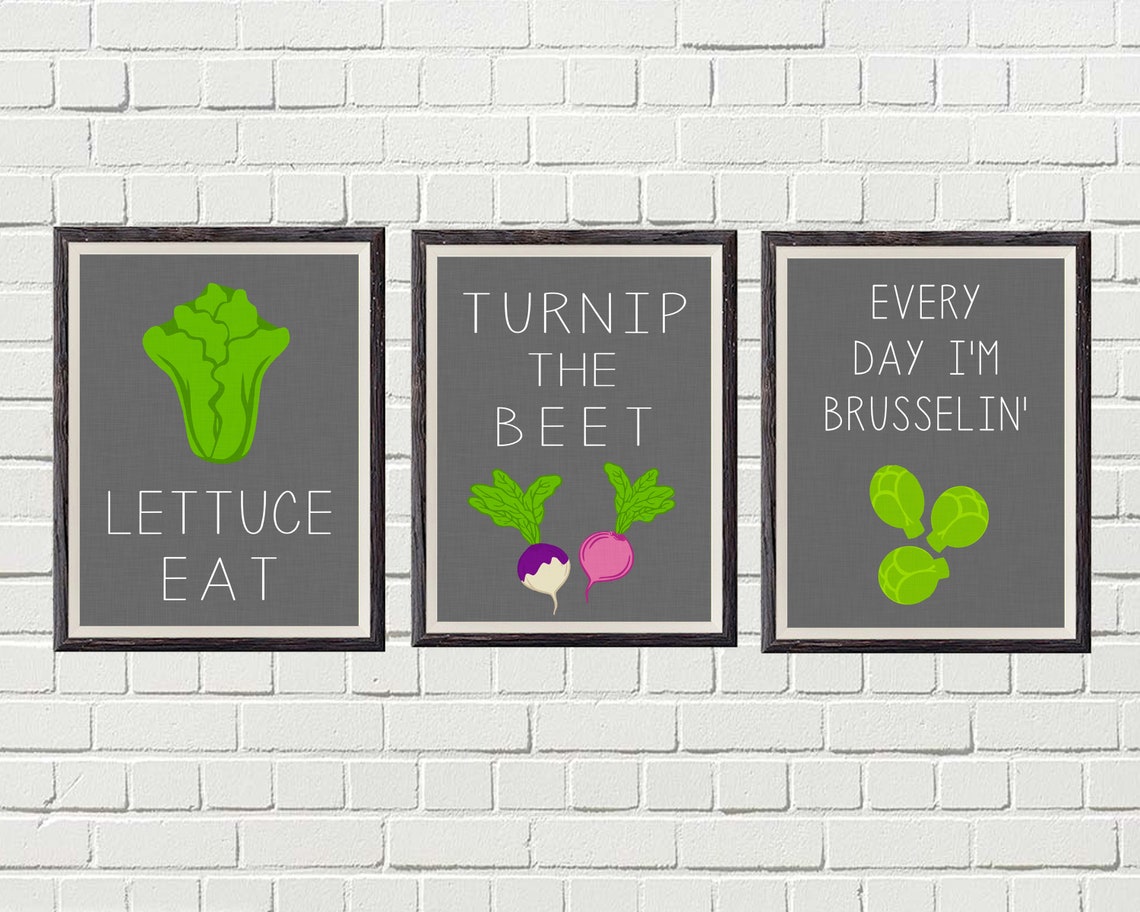 Lettuce Eat Fun Digital Art Kitchen Printable in Sizes 5x7 - Etsy