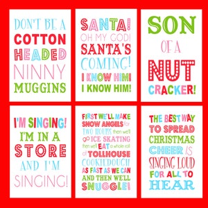 Every Buddy the Elf Christmas Digital Quote Art Printables - Various ...